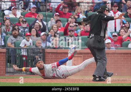 Philadelphia Phillies' Bryson Stott looks on during a baseball game ...