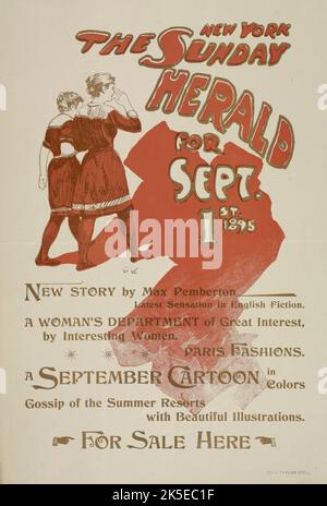 The New York Sunday herald. Sept. 29th 1895, c1893 - 1897 Stock Photo ...