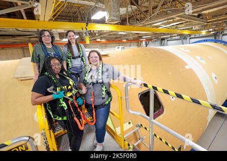 NASA completed joining the SLS rocket core stage forward assembly with ...
