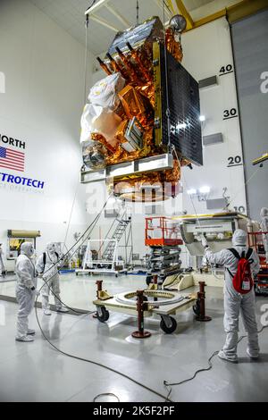 Inside the Astrotech processing facility at Vandenberg Air Force Base ...