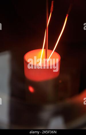 Testing of Molten Regolith Electrolysis (MRE) is underway at NASA’s ...