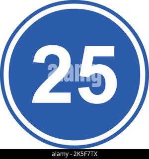 Vector illustration of minimum speed traffic sign, 60 kmh (sixty ...