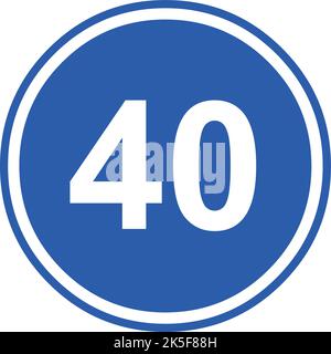 Speed limit of 40 Icon. Traffic signs vectors Stock Vector Image & Art ...