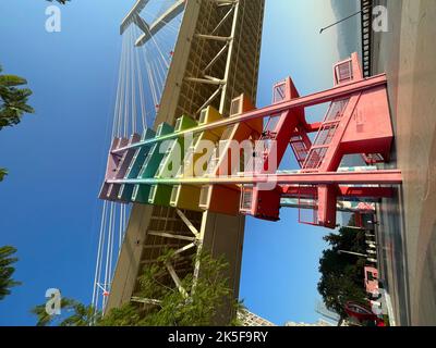 CHONGQING, CHINA - OCTOBER 3, 2022 - An eight-story "Rainbow Sky Ladder ...