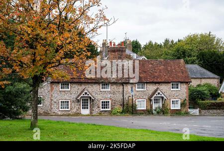 Quaint cottages in Falmer village Brighton , Sussex , England UK Stock ...
