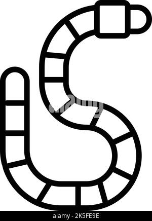 Whipworm icon outline vector. Garden worm. Larva animal Stock Vector ...