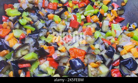 Recipe Ajapsandali stew of eggplant, onions, tomatoes and sweet peppers ...