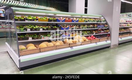 TBILISI , GEORGIA - AUGUST 29, 2022: Agrohub is a big supermarket in ...