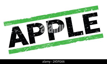 APPLE text written on green-black grungy stamp sign Stock Photo - Alamy