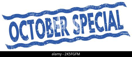 OCTOBER SPECIAL text written on green-black round stamp sign Stock ...