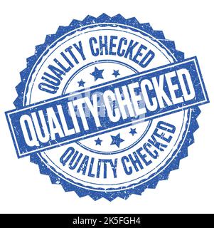 QUALITY CHECKED text written on red rectangle stamp sign Stock Photo ...