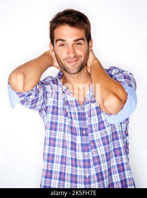 Confident in check. Cropped studio portrait of a beautiful young woman ...