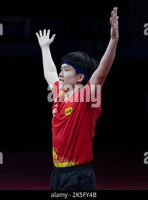 CHENGDU, CHINA - OCTOBER 6, 2022 - Wang Xinru of Singapore competes ...