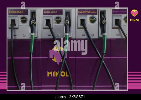Tankstellendesign MINOL Purpurviolett 1991 Agentur HC ANDRESEN ...