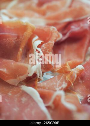 spanish raw jamon ready for eat - pork meat deli Stock Photo - Alamy