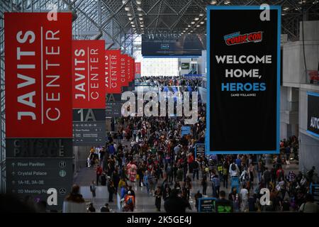 Guests attend New York Comic Con 2022 on October 07, 2022 in New York ...