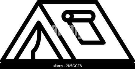 Bedouin tent icon outline vector. Arab desert. Islamic culture color ...
