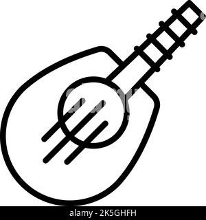 Comics ukulele icon outline vector. Music guitar. Cute acoustic Stock ...