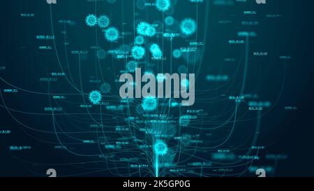 Covid-19 virus variant outbreaks, illustration Stock Photo - Alamy