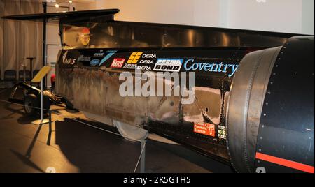 The British-designed Thrust SSC vehicle driven by RAF Tornado pilot ...