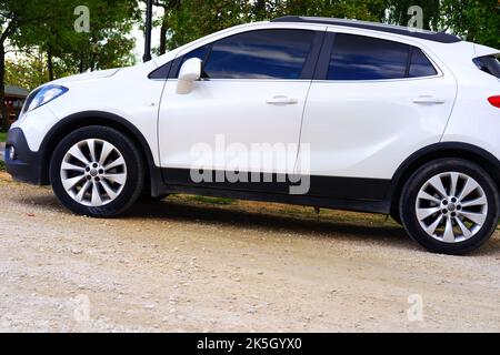 Opel Mokka white color outdoor Stock Photo - Alamy