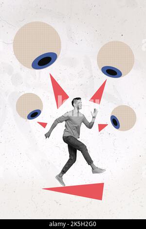 Artwork magazine picture of smiling funky guy having fun x-mas ...