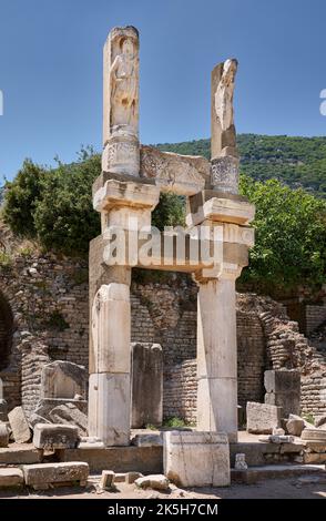 temple of Domitian in Ephesus Archaeological Site, Selcuk, Turkey Stock ...