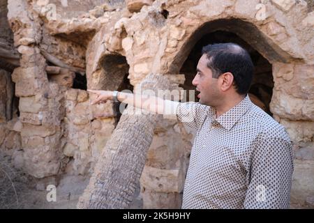 Yefren, Libya. 8th Oct, 2022. Flags of Libya and Amazigh seen close to ...