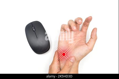 Mouse hand syndrome in Asian young man. Pain at the base of hand or ...