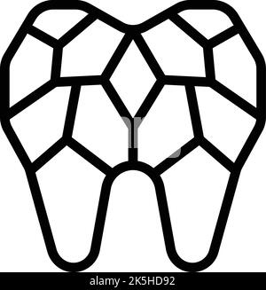 Silver tooth icon outline vector. Magic ring. Care teeth color flat ...