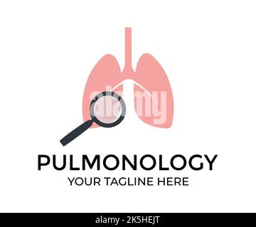 The concept of pulmonology and a healthy respiratory system logo design ...