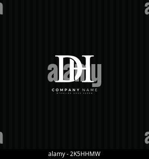 Initial Letter DH Logo - Minimal Alphabet Logo Stock Vector Image & Art ...