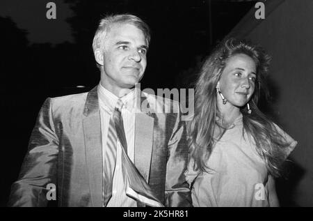 Steve Martin with Carol McKenzie at Spago's in 1983 Credit: Ralph ...