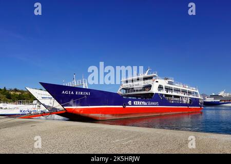 Check-in Area, Ferry Saranda Corfu, Greece, Europe Stock Photo - Alamy