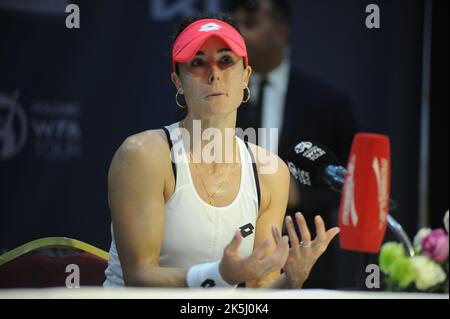 Monastir, Tunisia. 8th Oct, 2022. The French AlizÅ½ Cornet during the ...