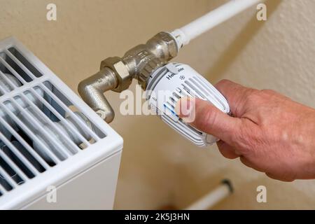 Heating Thermostat Set To Frost Protection Stock Photo - Alamy