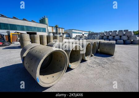 Concrete pipes, precast concrete parts, precast concrete parts plant ...