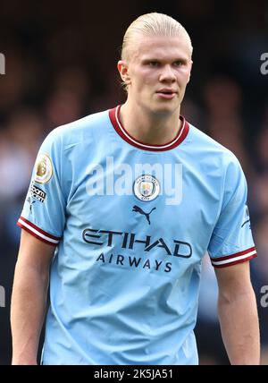 October 5, 2022: Erling Haaland (Manchester City) looks on during ...