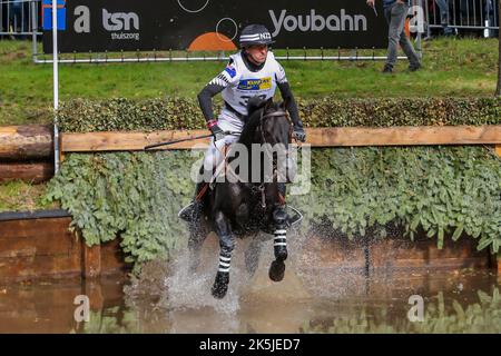 ENSCHEDE, NETHERLANDS - OCTOBER 8: Tim Price with Happy Boy during the ...