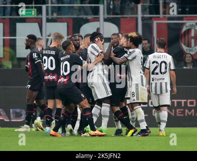Moise Kean of Juventus Fc and Matteo Gabbia of Ac Milan during the ...