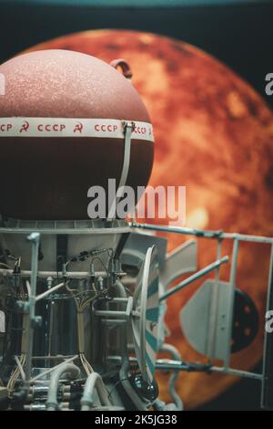 Model of the Venera probe on display at the Museum of Cosmonautics ...