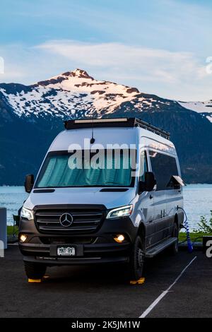Airstream Interstate 24X campervan; Haines Highway; Yukon Territories ...