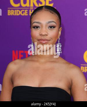 Priah Ferguson arrives at The Special Screening of Netflix The Curse of ...