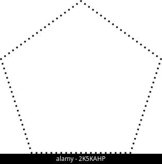 Dotted pentagon shape for tracing lines for preschool and kindergarten ...