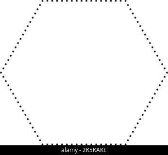 Hexagon symbol dotted shape vector icon for creative graphic design ui ...