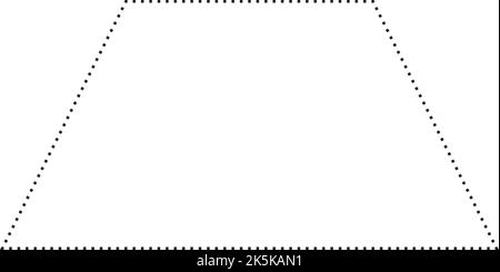 Trapezoid or Trapezium symbol dotted shape vector icon for creative ...