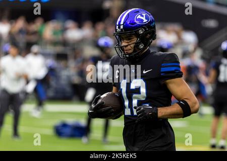 BYU wide receiver Puka Nacua (12) runs the ball for a touchdown against ...