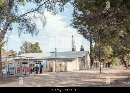 LOXTON, SOUTH AFRICA - SEP 2, 2022: A gravel street scene, with the ...