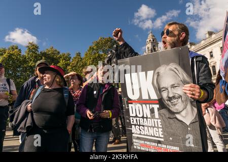Supporters take part with flags and signs during a public event of ...