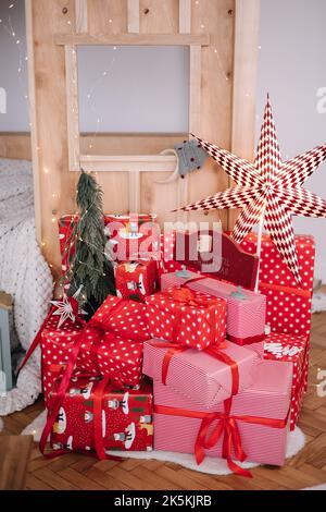 Two days left until Christmas. Close-up of desk with Countdown in ...